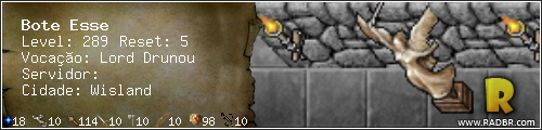 RadBR Servidor de Tibia - search player